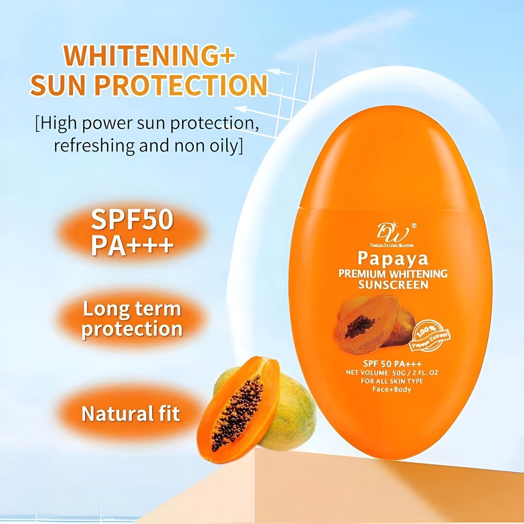 DW Papaya Sunscreen Moisturizes Skin And Provides High Power SPF50 ...