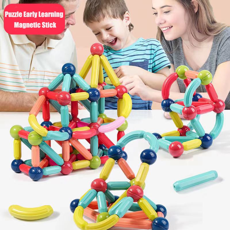 Magnetic Building Blocks Toy Set for Kids Large Size Big Puzzle DIY ...