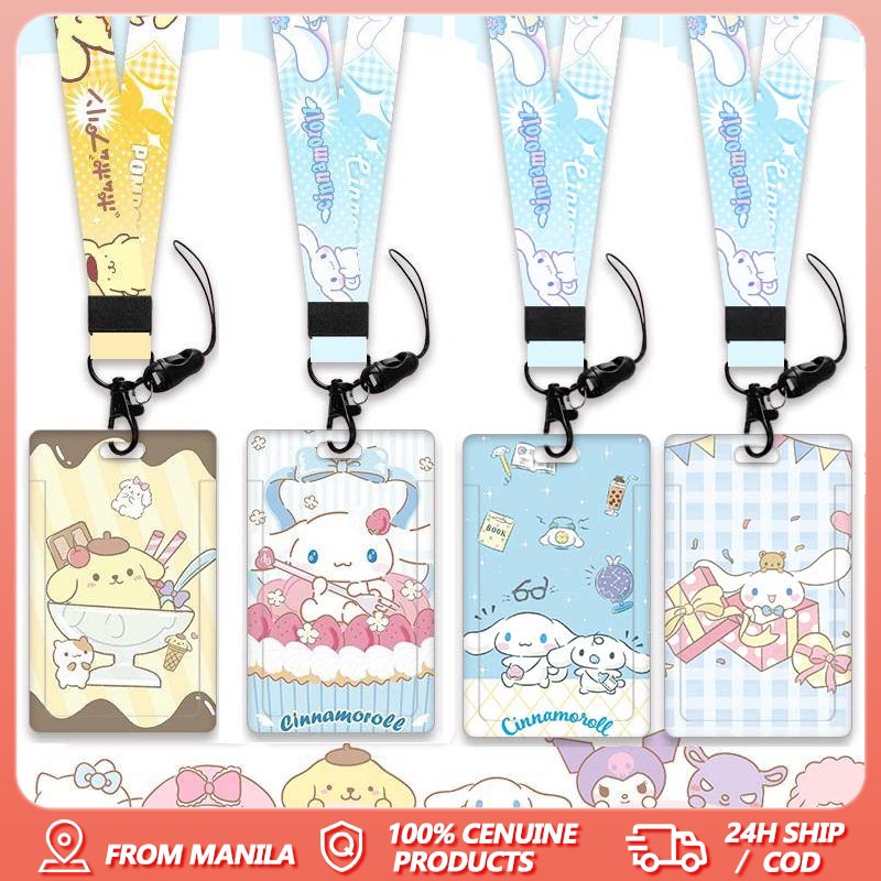 Sanrio ID Set with Cord Kuromi Cinnamoroll Student ID Card Bank Card ...