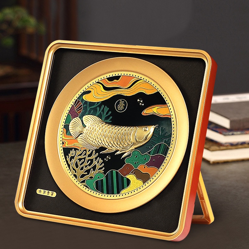 Lucky Golden Dragon Fish Painting Ornament Luxurious 2024 Dragon Year ...