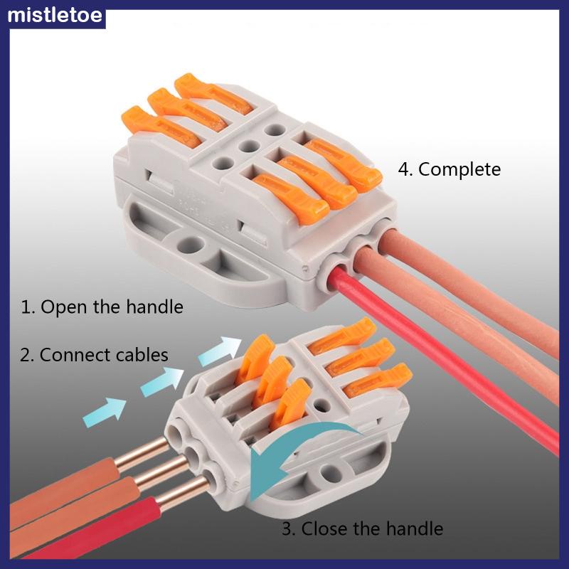 MIS Wiring Connector Conductor Terminal Block With Lever AWG28-12 Gray ...