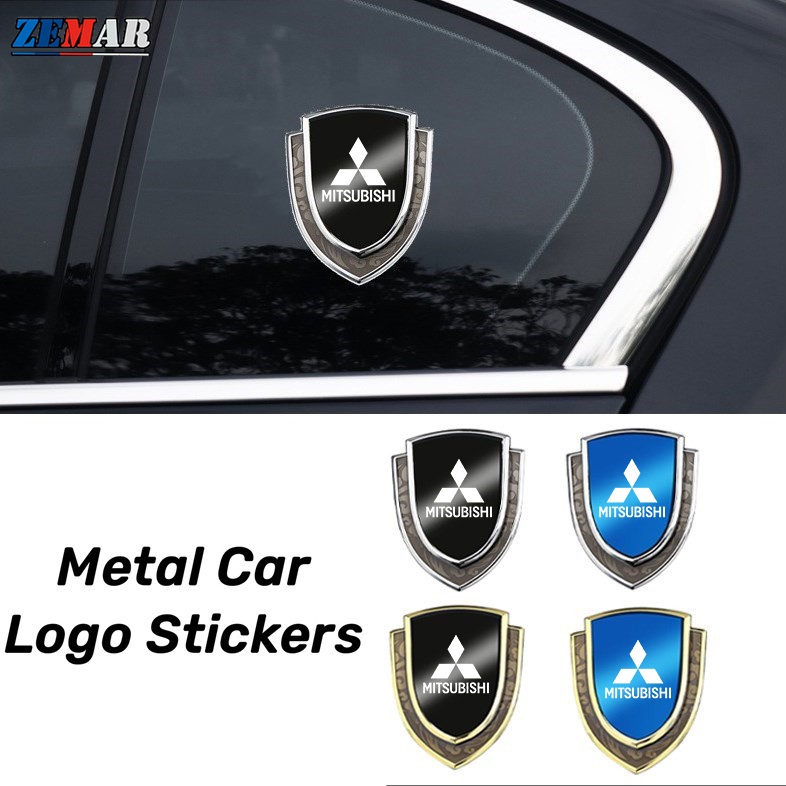 Mitsubishi 3D Metal Laser Printed Car Logo Side Door Badge Stickers ...