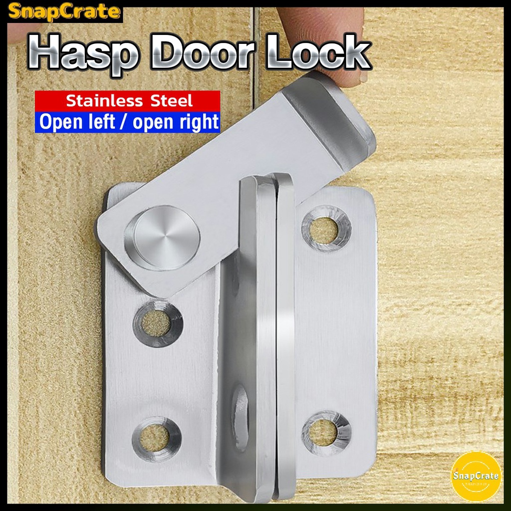 Snap Stainless Steel Safety Hasp Door Lock for Bathroom Bedroom Door ...