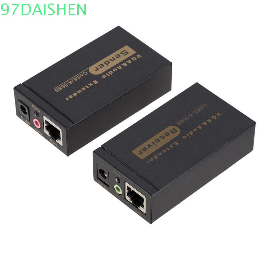 DAISHEN VGA 100M Video Audio Extender, VGA To RJ45 Receiver&Sender VGA ...