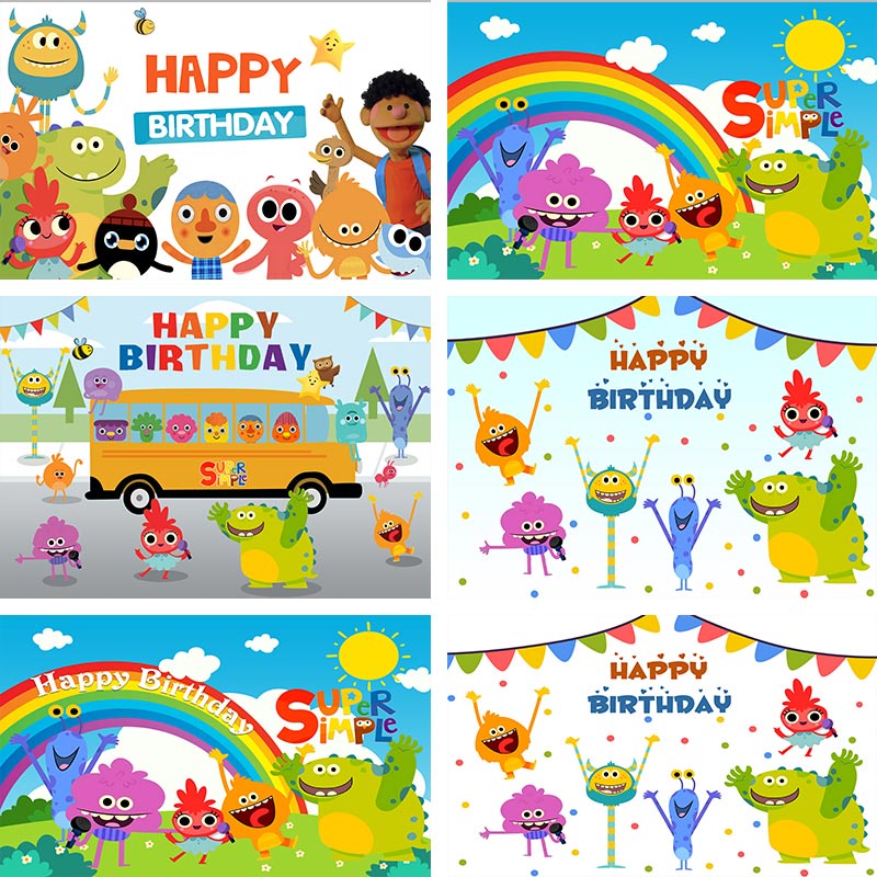 Super Simple Birthday Backdrop Photography Baby Shower Kids Children ...