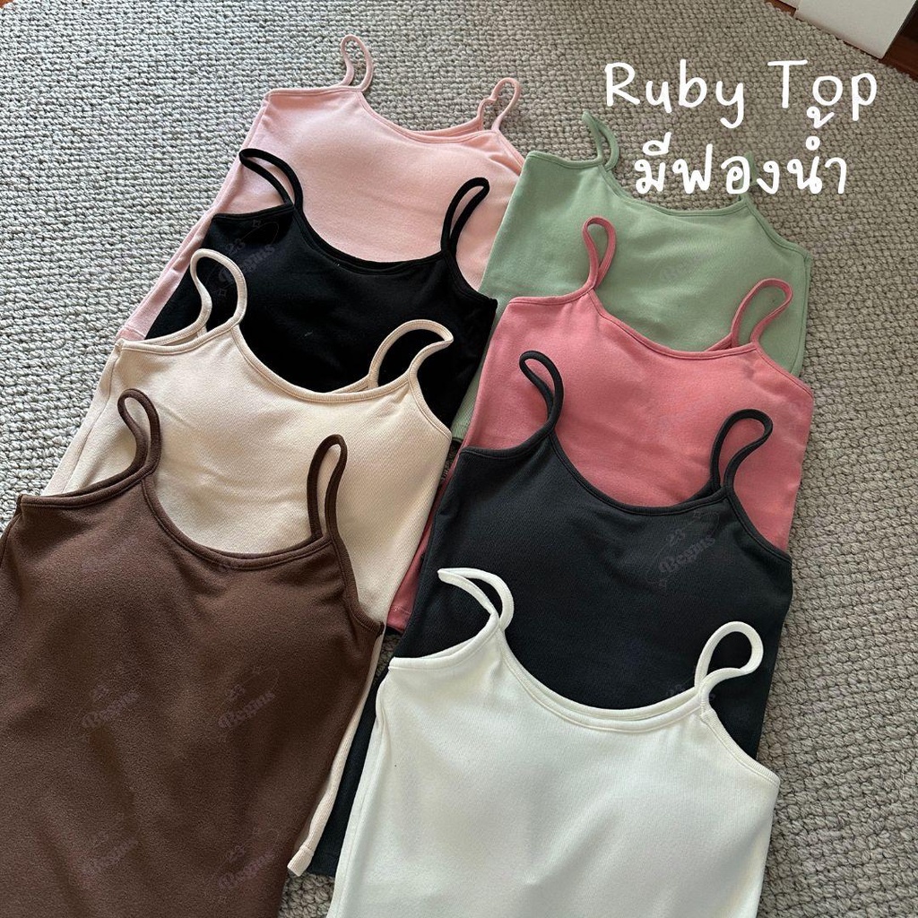 Ruby Top Has A Sponge Very Good Fabric Single Line Solid Color (6807 ...