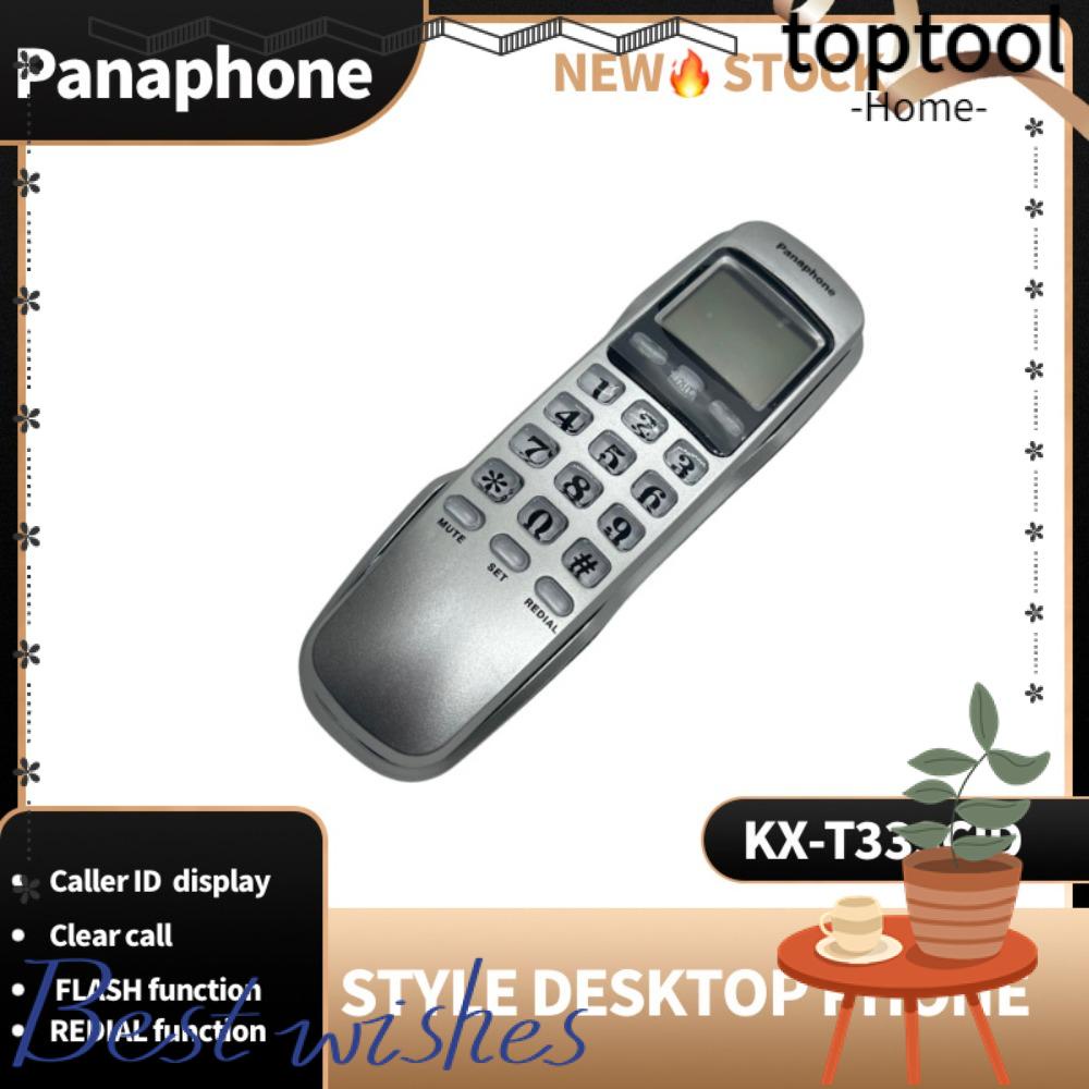 TOPTOOL Corded Telephone, Wall Mounted Desktop Handset Phone, Compact Landline Wired Telephone ...