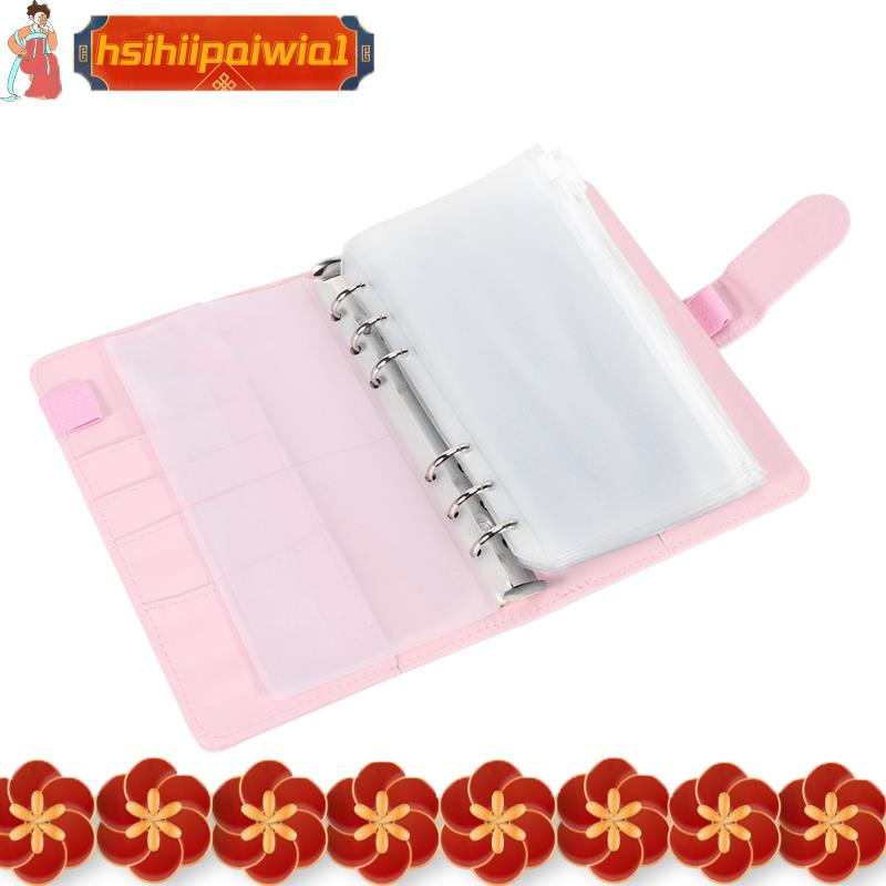 14 Binder Bags A6 with Leather Binder Cover, 6 Rings Budget Binder with ...