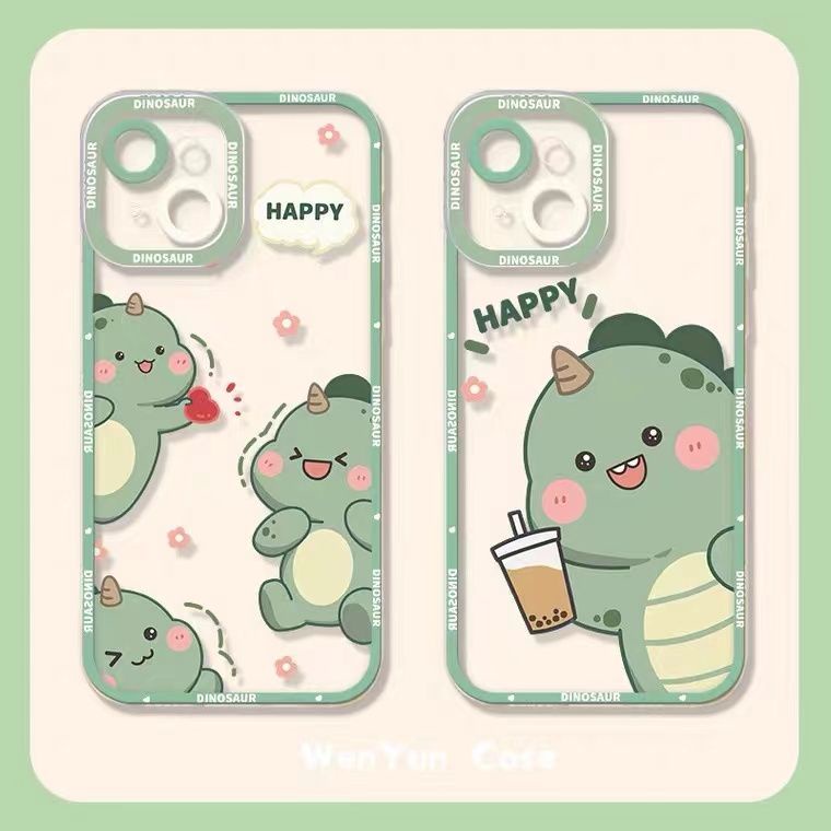 Cute dinosaur cartoon phone case suitable for iphone 12 13 14 15 Pro ...