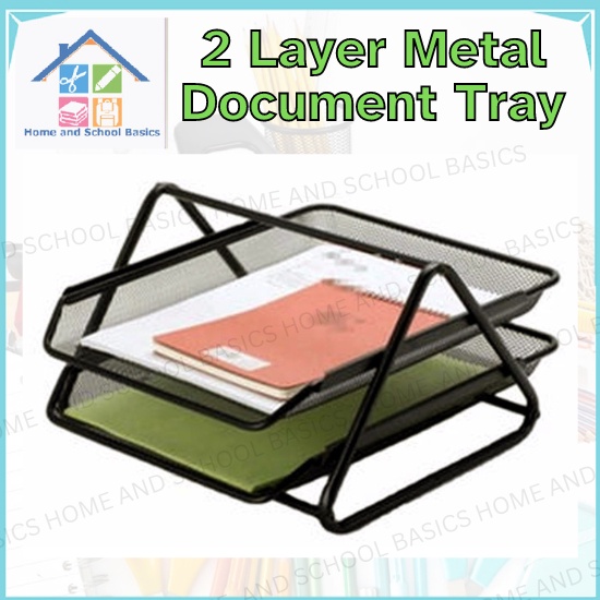 Metal Document Tray 2 Layer - Metal Mesh | Shopee Philippines