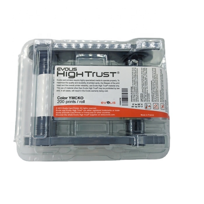 Evolis R5F002EAA YMCKO ribbon cassette 200 prints per roll 5 panels for ...