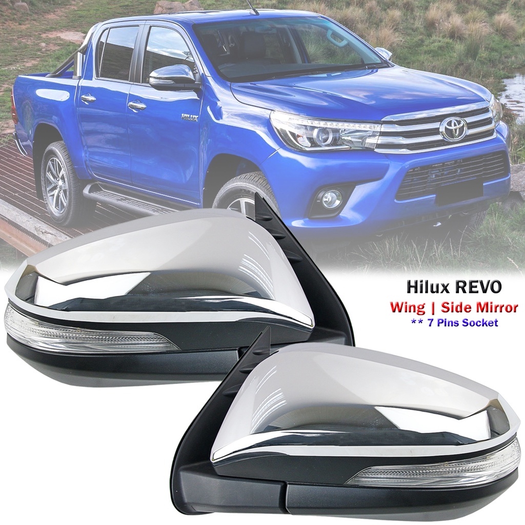 Side Mirror Assy Chrome w/ LED & Electric Auto Retract 7 Pins Toyota ...