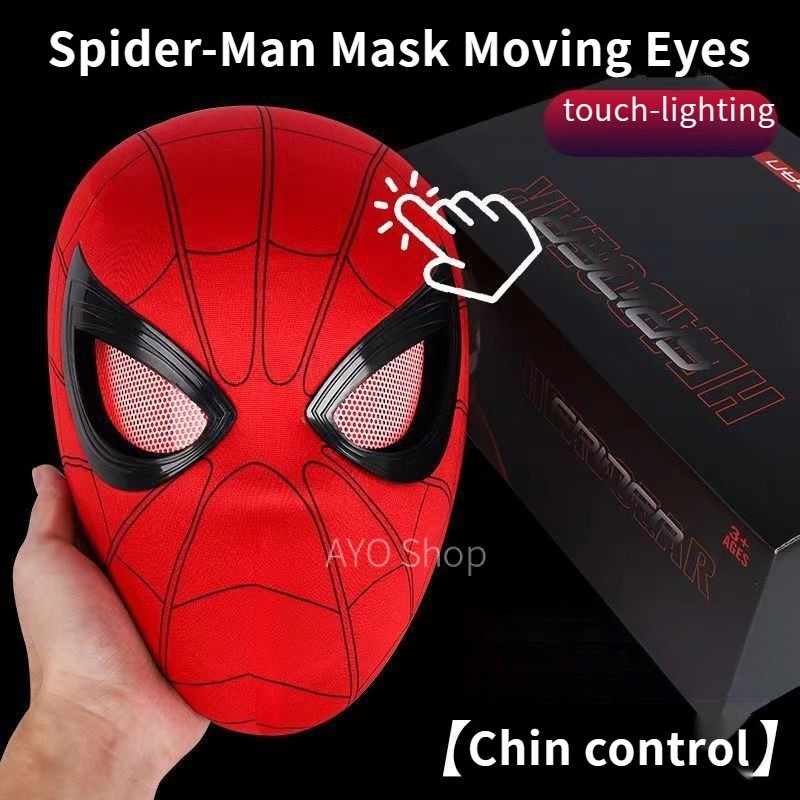 2025 New touch eye light spiderman mask eyes movable electric blinking ...