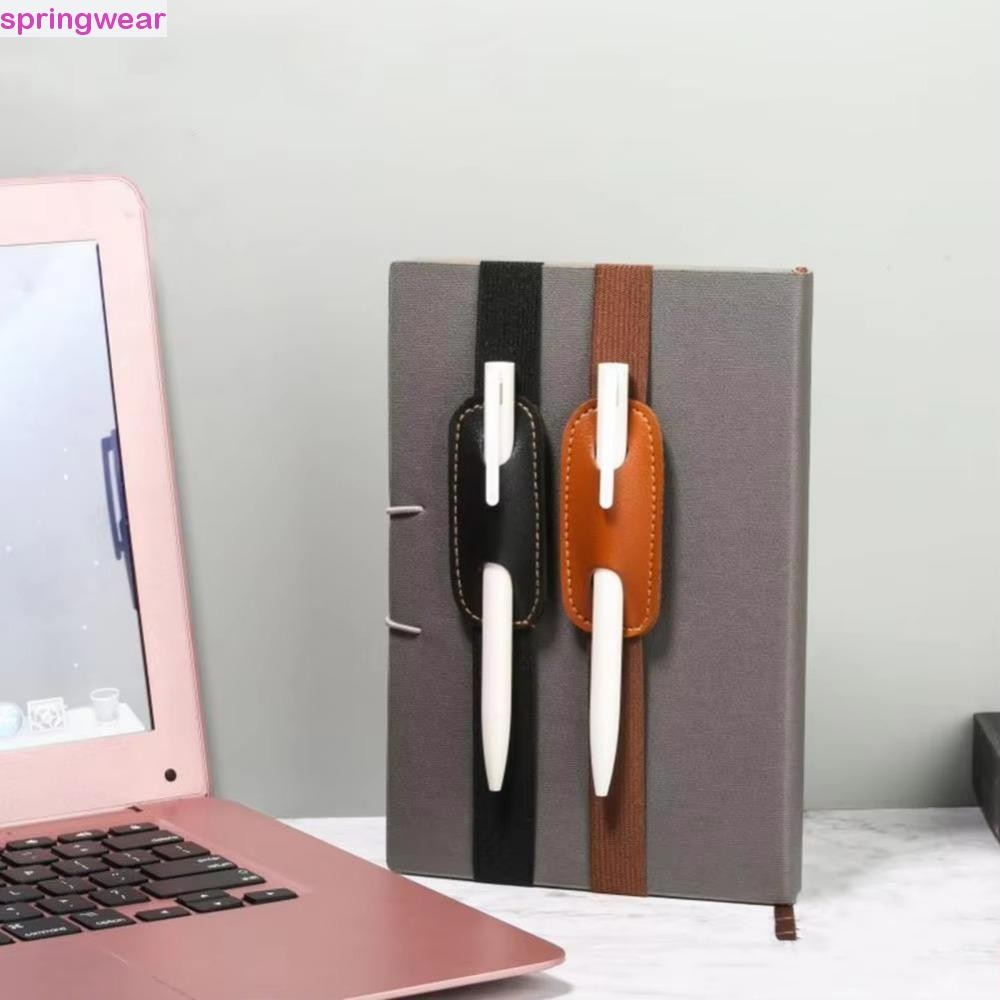 SPRINGWEAR 6Pcs Elastic Band Pen Holder, Adjustable Straps Colorful Pen ...