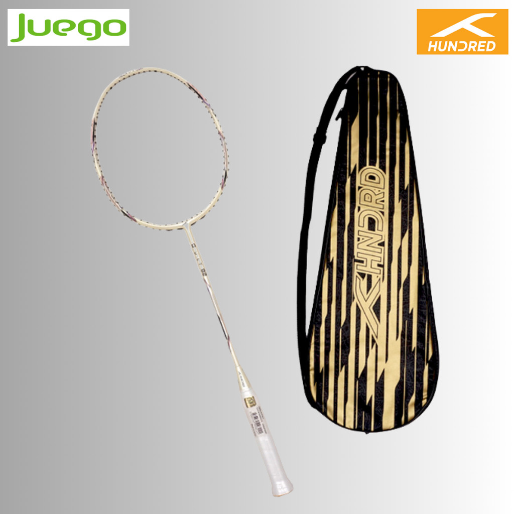 HUNDRED Cult 82 Carbon Fibre Unstrung Badminton Racket with Full Racket ...