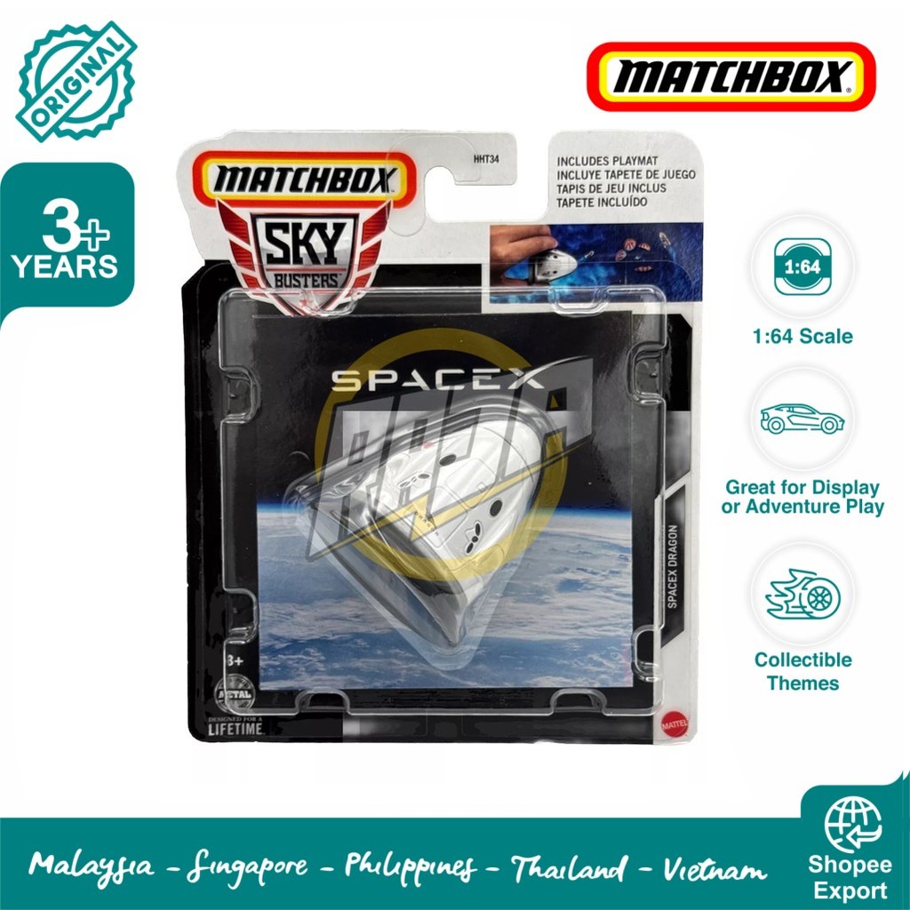 Matchbox 70th Sky Busters SpaceX Dragon Starship | Shopee Philippines