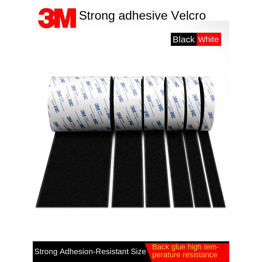 3M 9448A Black Mushroom Double-Sided Adhesive 3m 16-38mm Strong Non-Trace High Temperature ...