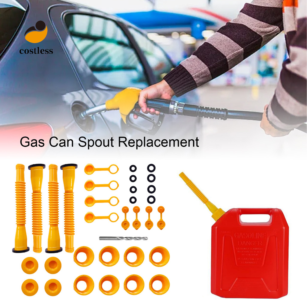 COL Gas Can Nozzle Replacement Kit Anti-Overflow Design Thicker Rubber Gasket 8.1 Inches Hose ...