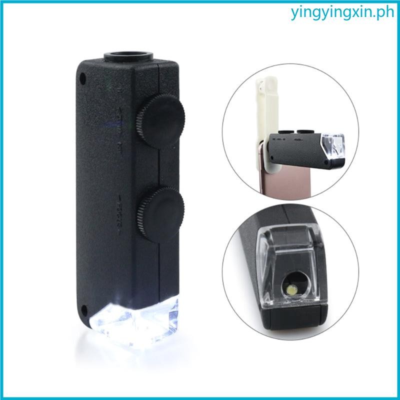 YIN Kid Science Experiment Pocket Microscope Toy Kit 60-100x ...