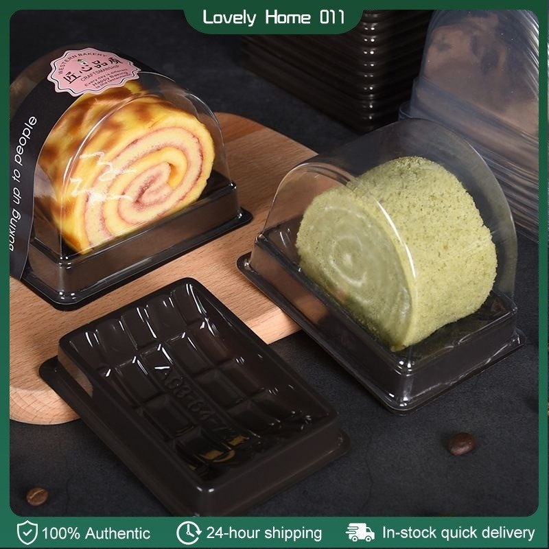 50 Pcs Swiss Roll Acetate Cake Dome Baking Small Cake Roll Box Arched ...