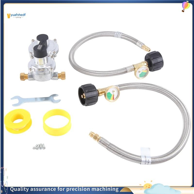 【vyuafnhe1】1Set RV Propane Regulator with Hose Heavy Duty 2-Tank 2 ...