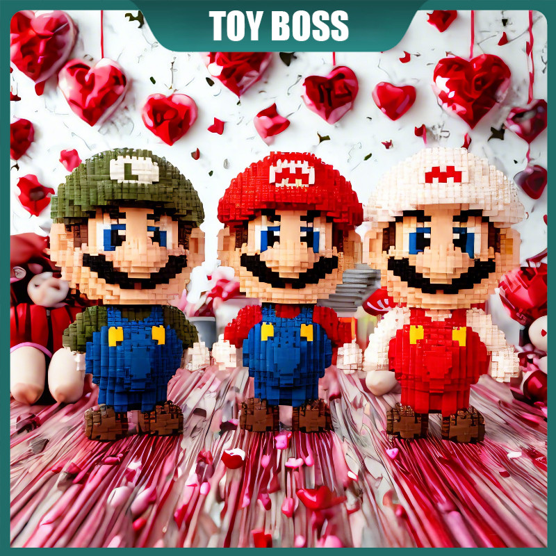 【TB】Big Super Mario Building Block Small Particle Bricks Toy For Kids ...