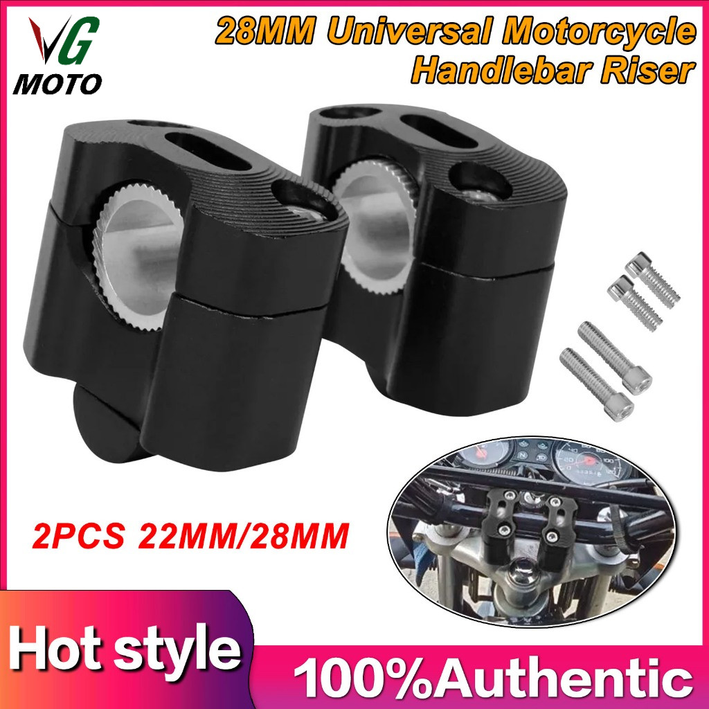 2PCS 22MM/ 28MM CNC HANDLE BAR LIFTER HANDLE BAR EXTENSION WITH BUSING MOTORCYCLE UNIVERSAL ...