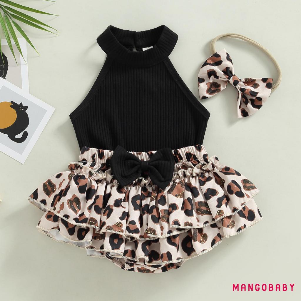 MG-Baby Girl 3Pcs Summer Outfits Sleeveless Halter Tops + Ruffle Shorts ...