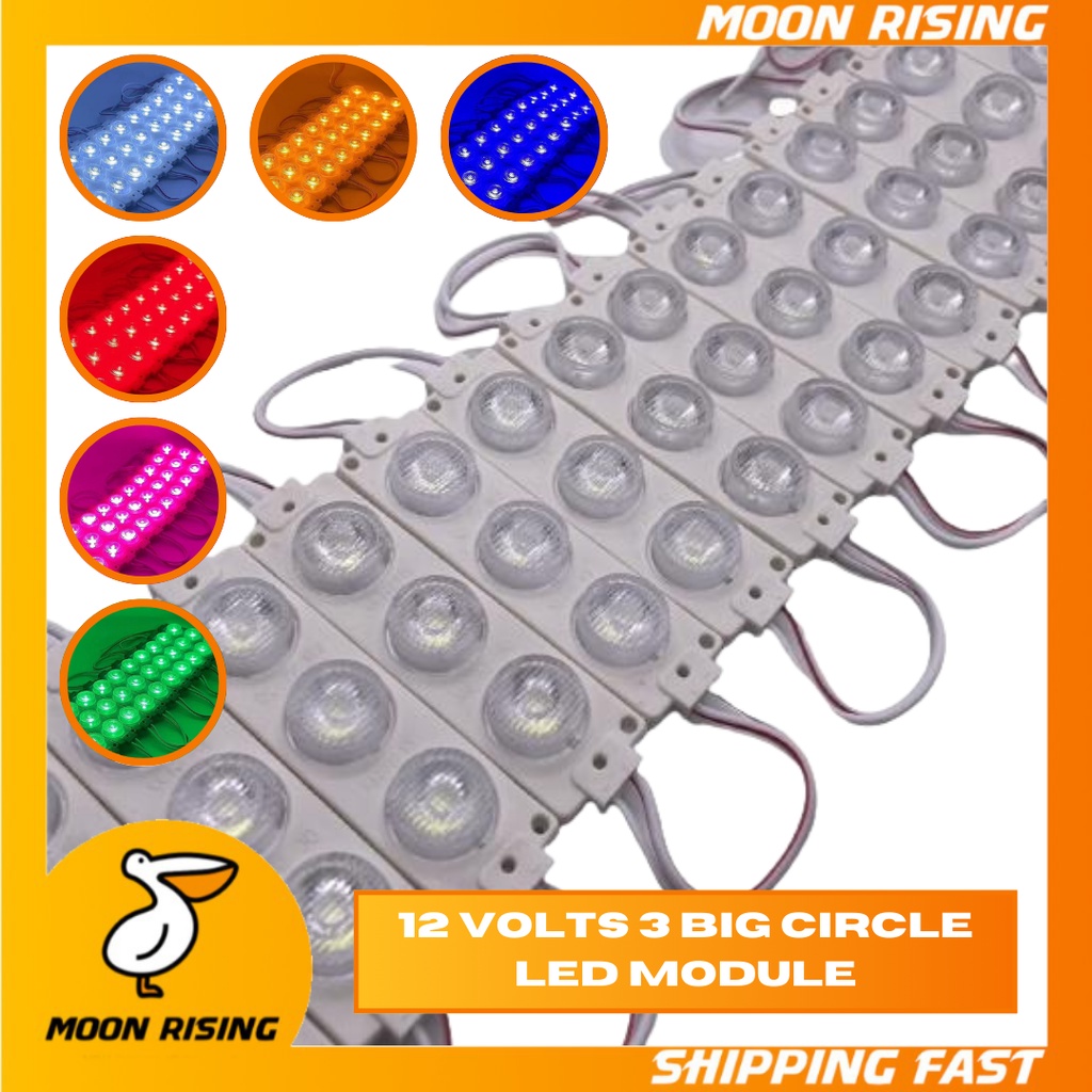 3 LED BIG CIRCLE MODULE FOR MOTORCYCLE/CAR/INDOOR Decorative lights 12v ...