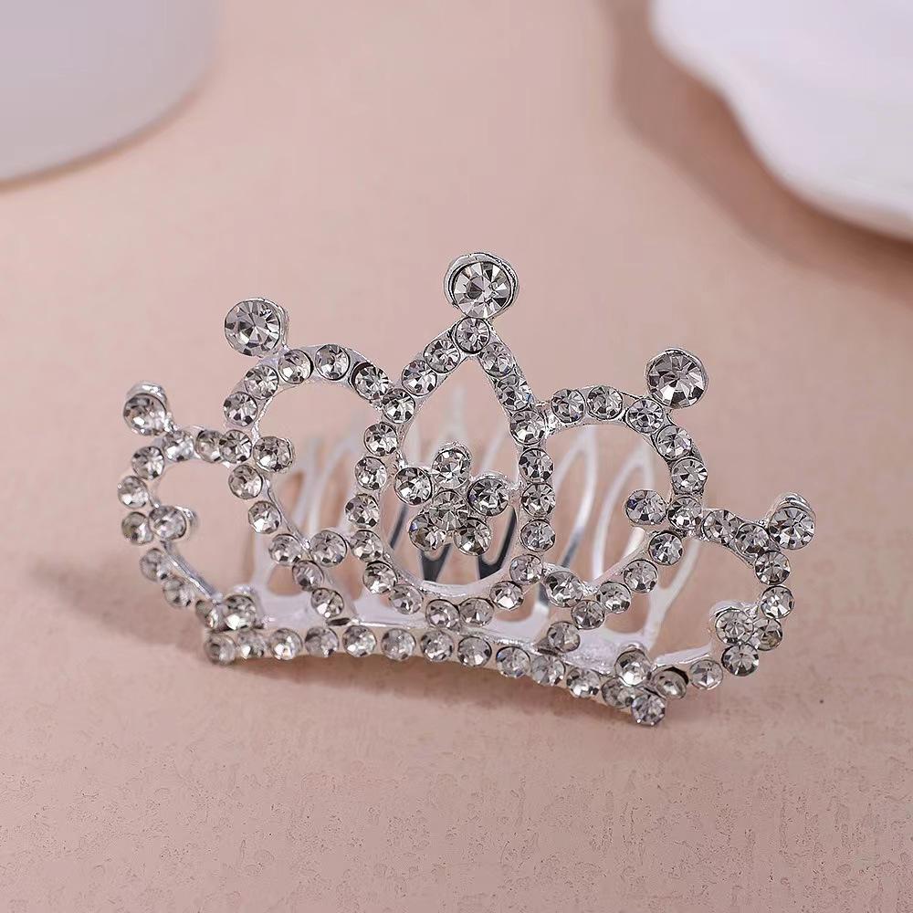 Campsis Princess Tiara Comb Rhinestone Mini Tiara Crown for Women Girls ...