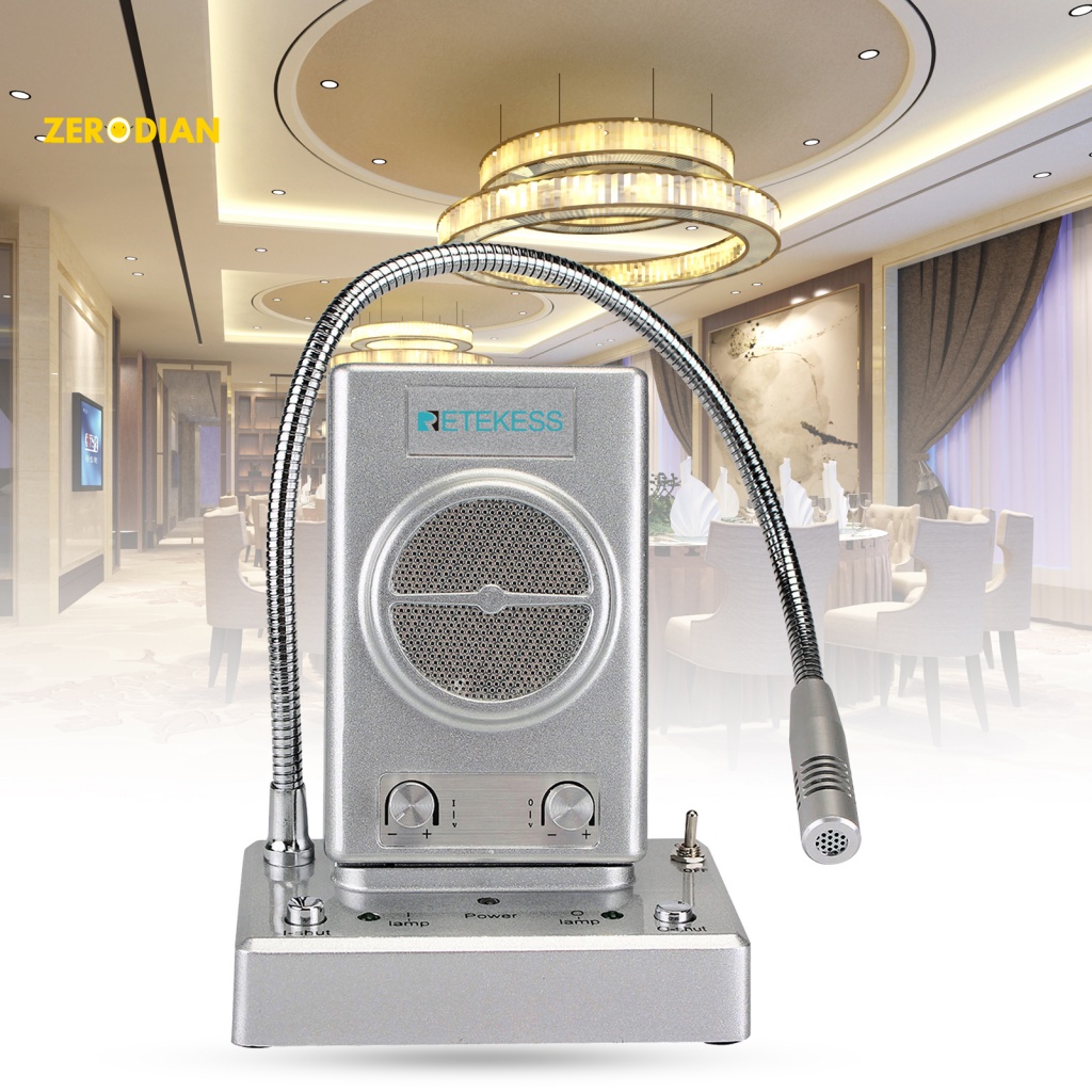 Zero Retekess TW102 Window Intercom Dual Way Anti-interference 3W Counter Interphone Voice ...