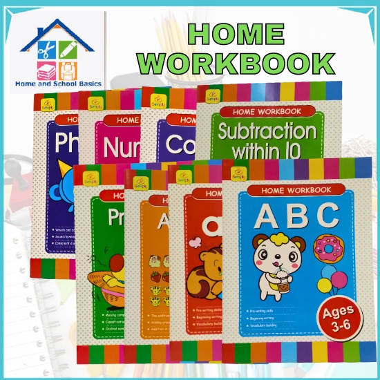 Activities Home Workbook 3-6 years Exercise Work book Activity for Pre ...
