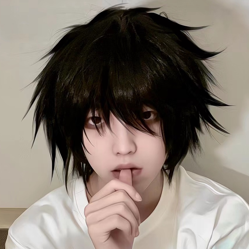 L Lawliet wig death note cosplay | Shopee Philippines