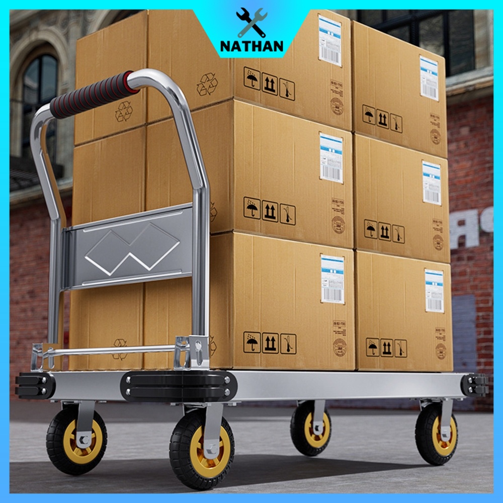 Hand Truck Heavy Duty Trolley Push Cart 150kg 200kg 500kg 1000kg | Shopee Philippines