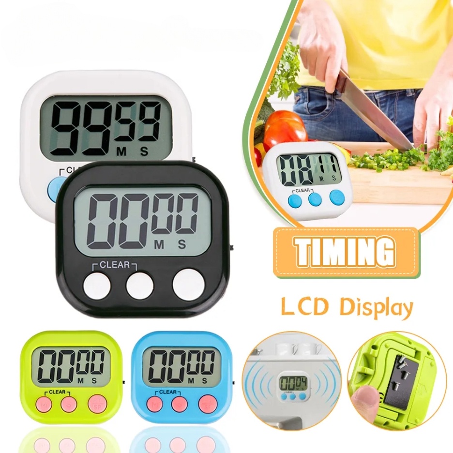 LCD Display Electronic Kitchen Timer Electronic Baking Timer Reminder ...