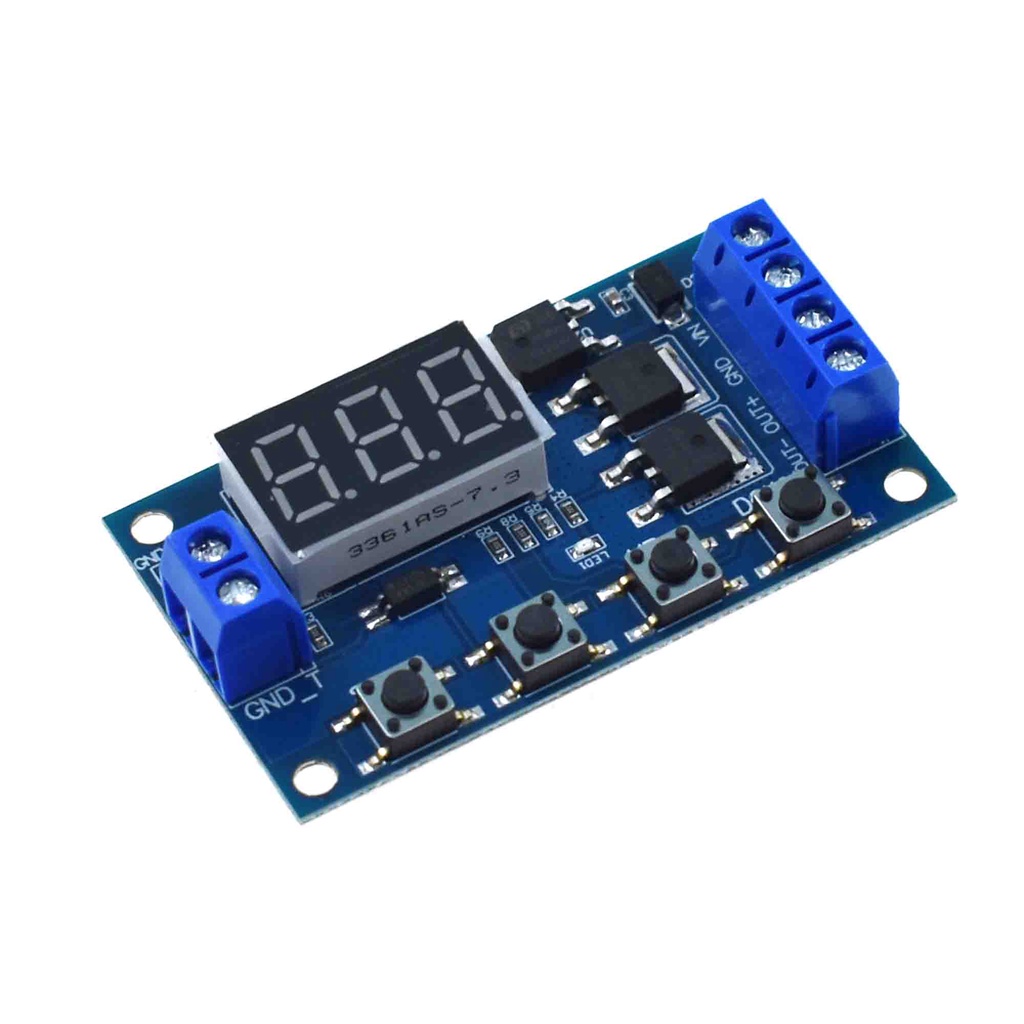 DC 12V 24V Dual MOS Tube LED Digital Time Delay Relay Trigger Cycle ...