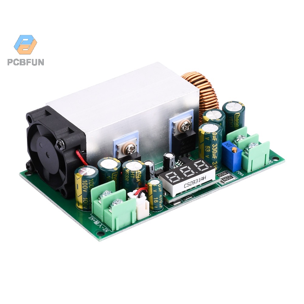 Pcbfun Dc-dc 12~80v To 2.5~50v 20a Adjustable Buck Step-down Module ...