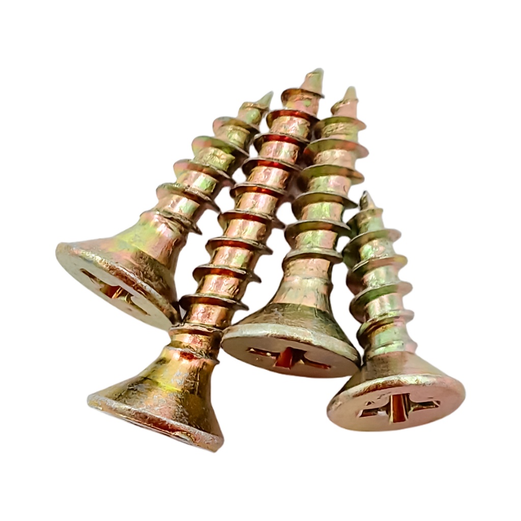 500PCS Wood Screw Hardiflex Screw Flat Head Self Tapping Screw #7 4.2mm ...