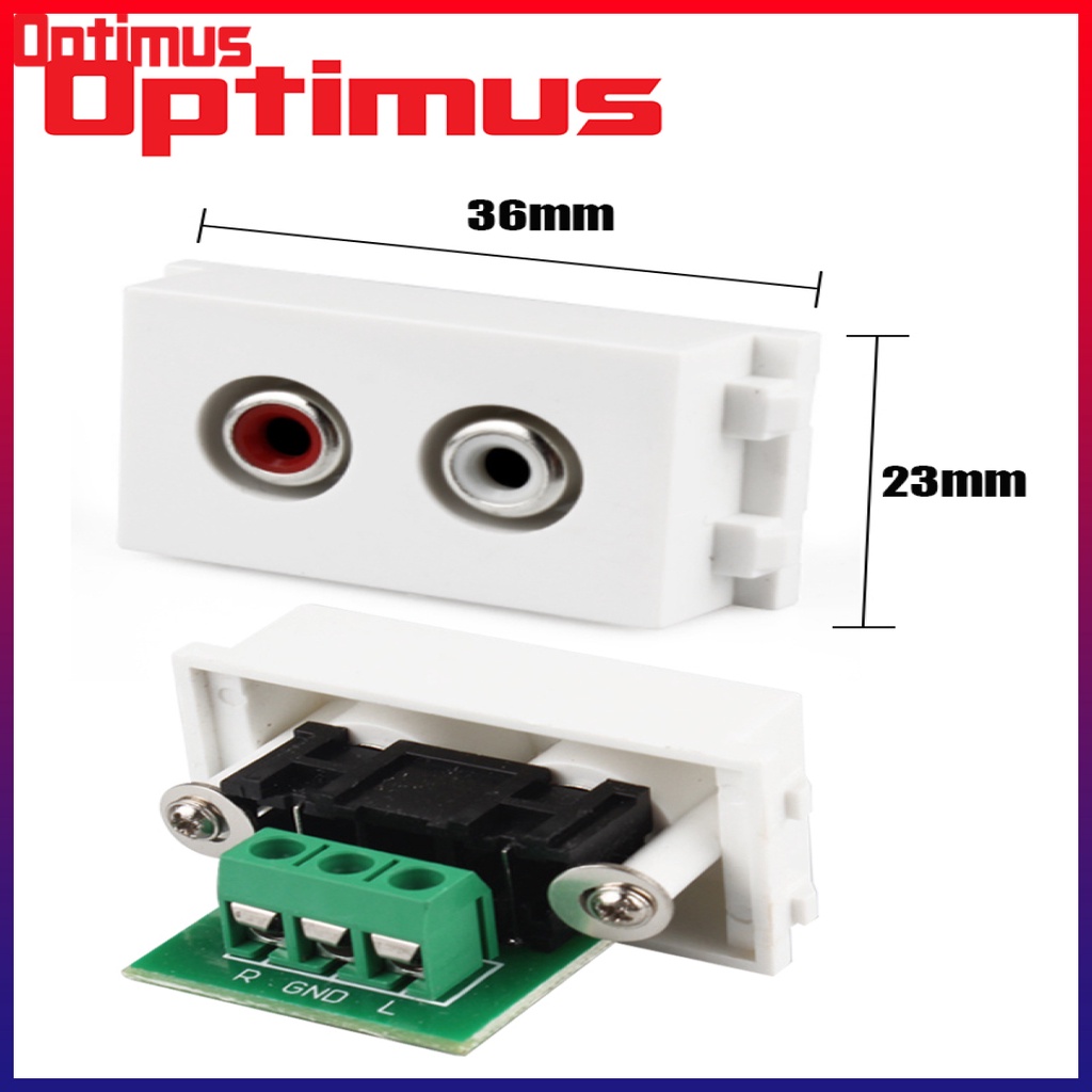 Optimus Depot Optimus Audio Wall Outlet 23x36mm Back Side Wire ...