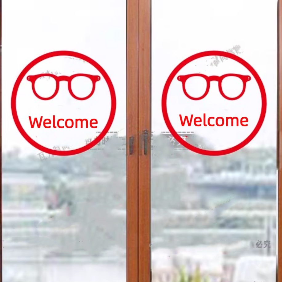 Customize Business Open Hours Eyeglasses Store Vinyl Glass Door ...