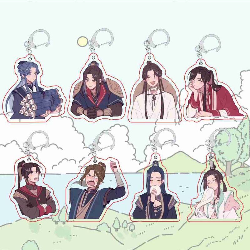 Tian Guan Ci Fu Anime Keychain Women Xie Lian Hua Cheng Acrylic Key ...