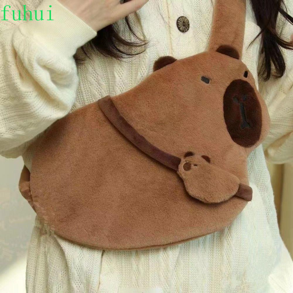 FUHUI Capybara Plush Bag, Capybara Stuffed Capybara Plush Chest Bag ...