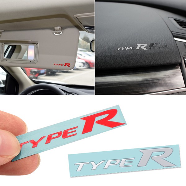 New upgrade 4 x Small Metal TYPER TYPE R Car Auto Rear Side Steering ...