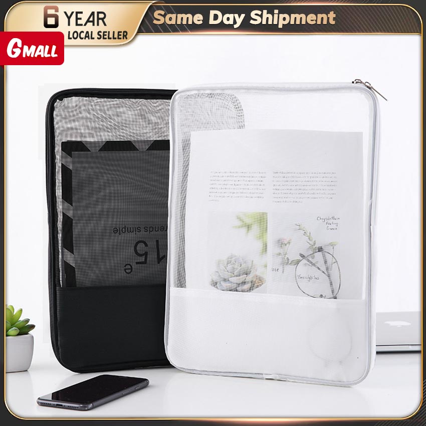 A4 Mesh File Bag for Folder Document Storage Organizer with Zipper ...