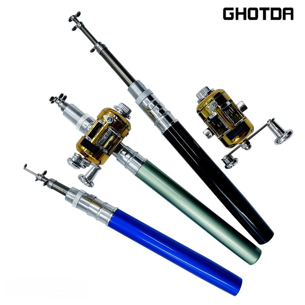 Fishing Rod and Reel Combo Set Mini Pen Fishing Pole Kit Telescopic ...