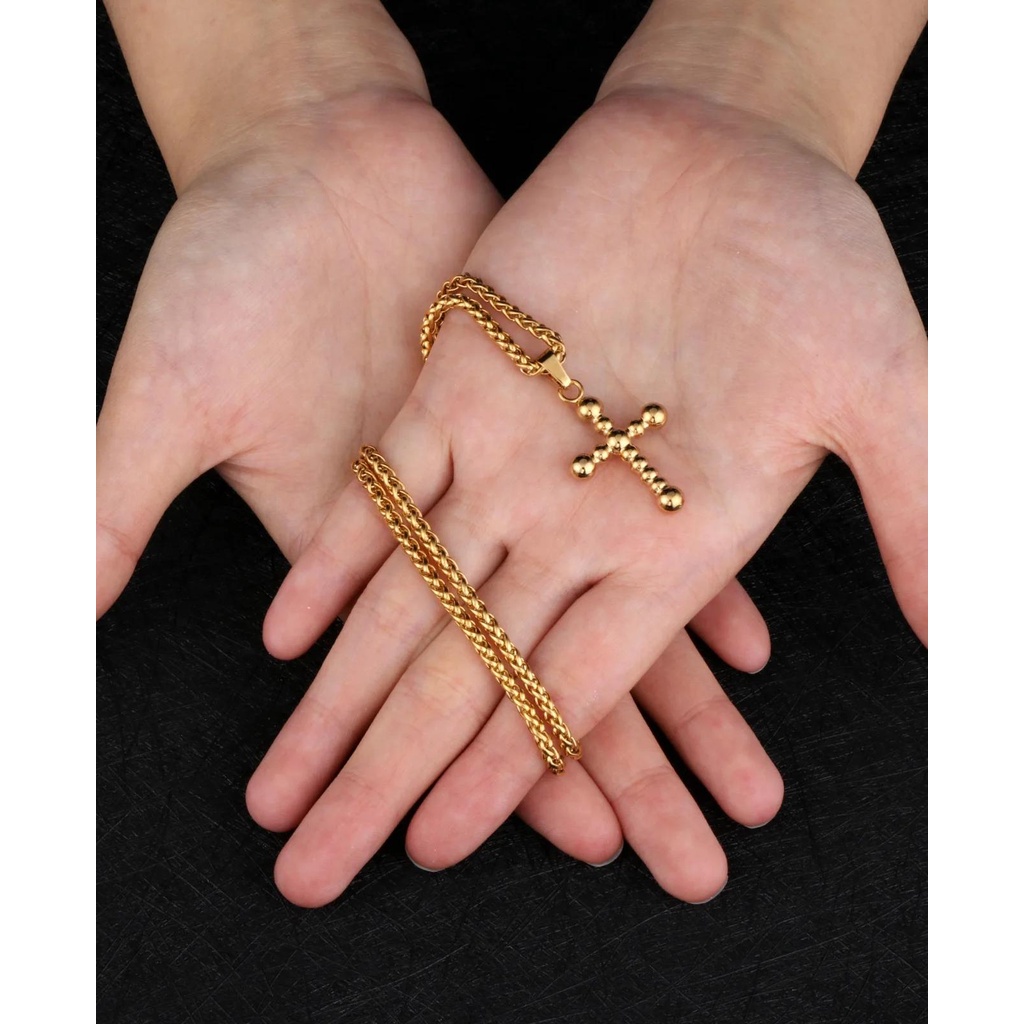 Christian Faith Stainless Steel Prayer the Rosary Paternoster Cross ...