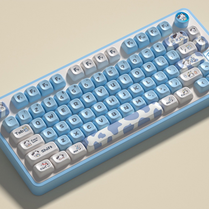 MOT Profile COW 142Keys/Set Keycaps DYE-SUB PBT DIY Custom for Gateron ...