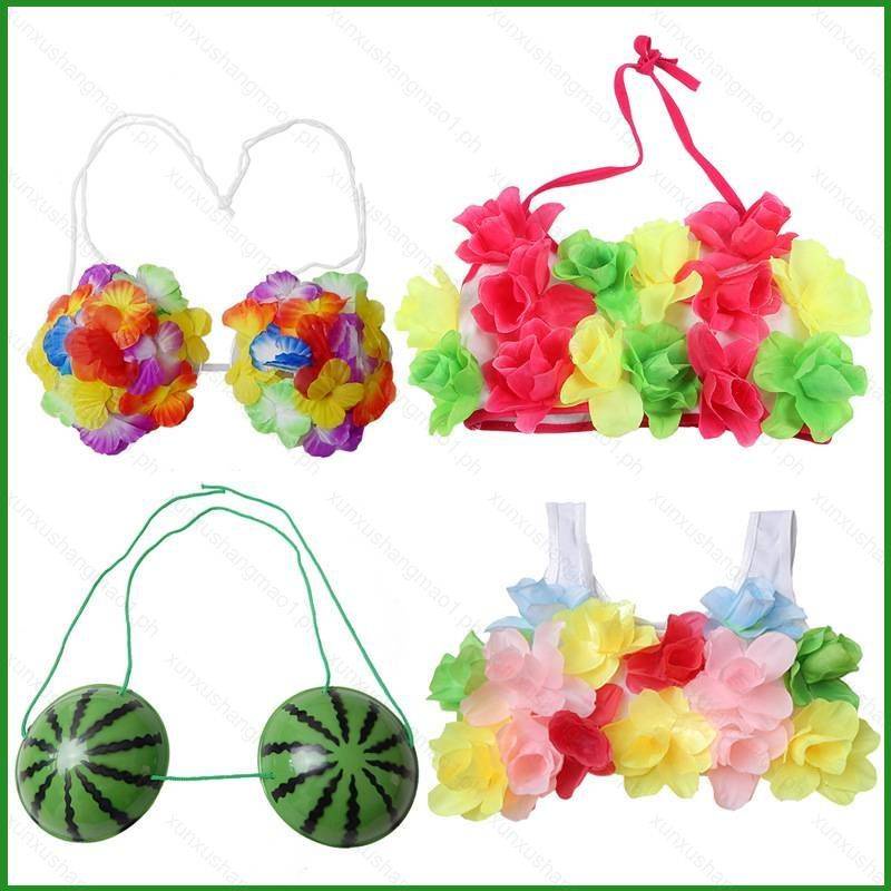 ZX Hawaiian Dance Hula Flower Bikini Garland Bonfire Party Decorations ...