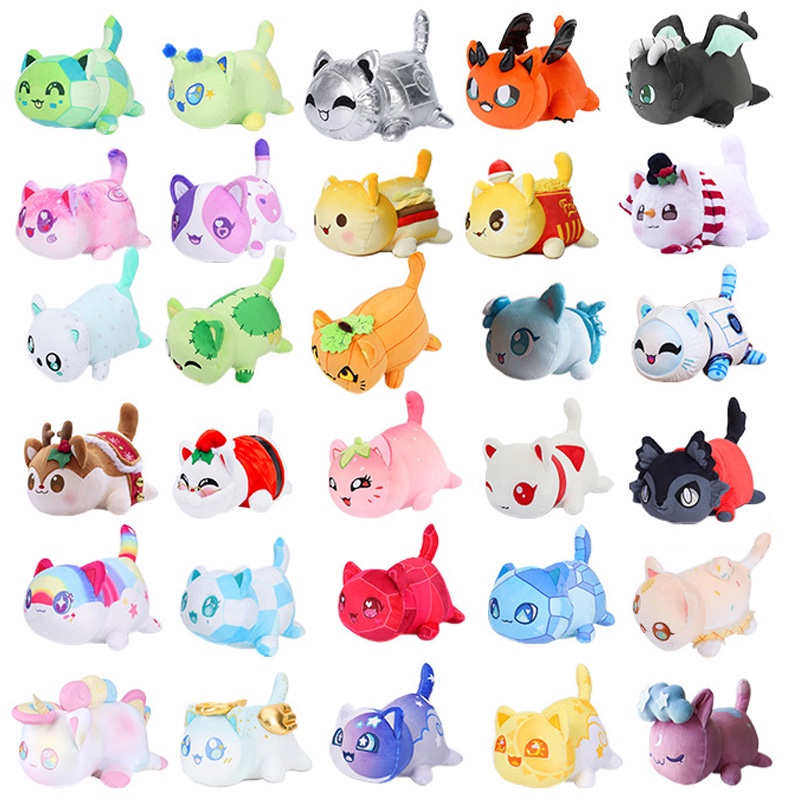 Aphmau Cat Stuffed Toys Animal Hamburg Angel rainbow French Fries ...
