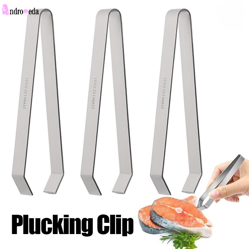 1/5Pcs Stainless Steel Fish Bone Tweezers Chicken Feather Pig Hair ...